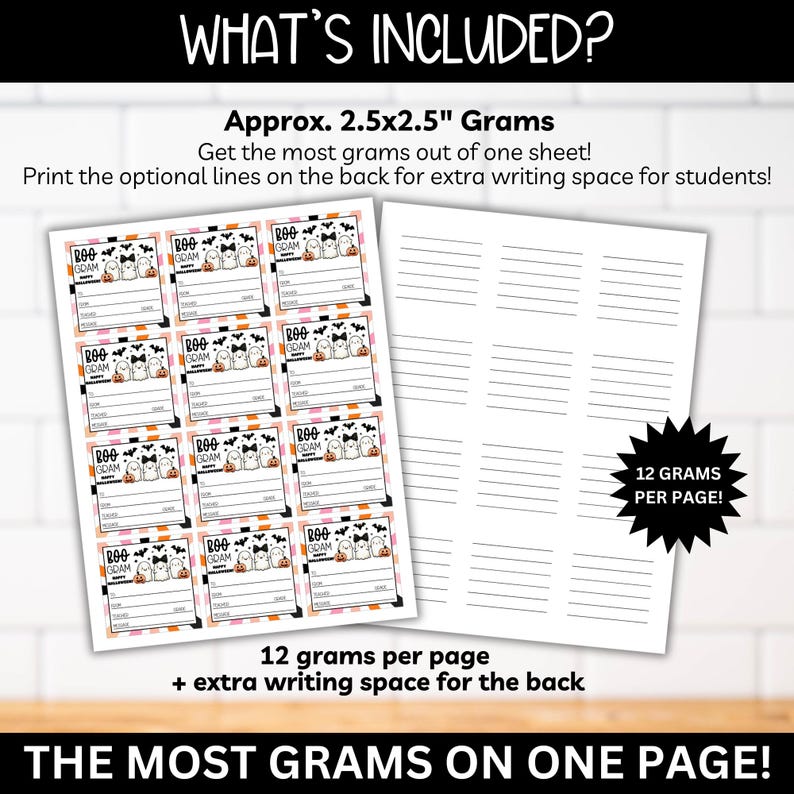 Editable Halloween Boo Gram Fundraiser Bundle, School Boo Grams Order ...