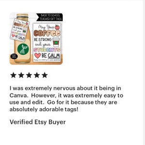 Back to School Coffee Gift Tag Teacher Gift Treat, Coffee Shop Gifts ...