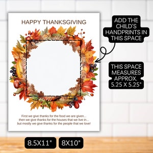 Thanksgiving Turkey Fall Poem Handprint Footprint Printable Art ...