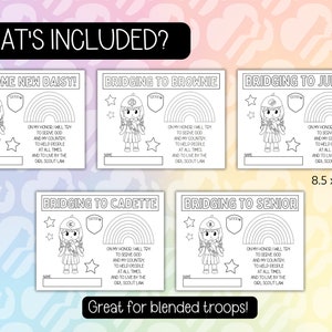2024 Girl Scout Bridging Coloring Activity Scouts Ceremony Activities ...
