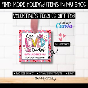 Thank You Valentine's Day Gift Tag Boss Nurse Teacher Coworker PTA Card ...
