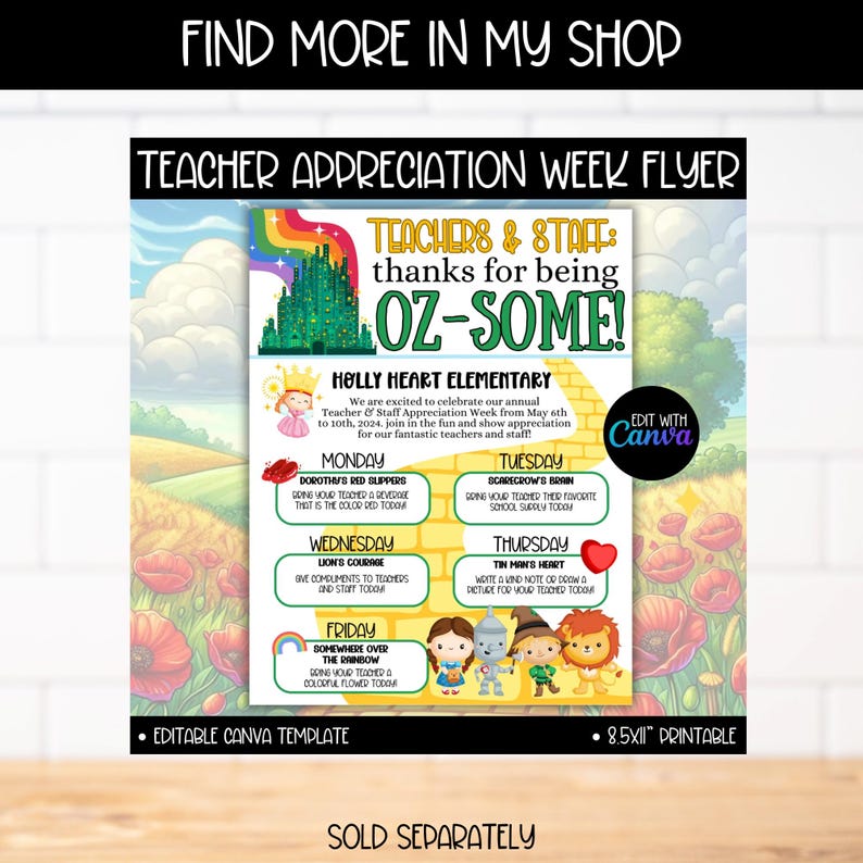 Bloom Flower Teacher Staff Appreciation Week Snack Food Door Hanger ...
