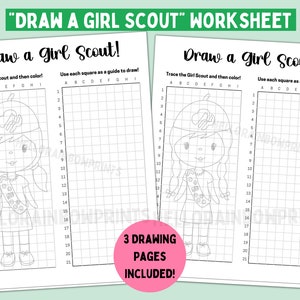 How to Draw Girl Scout Girl Scout Troop Daisy Brownie Junior - Etsy