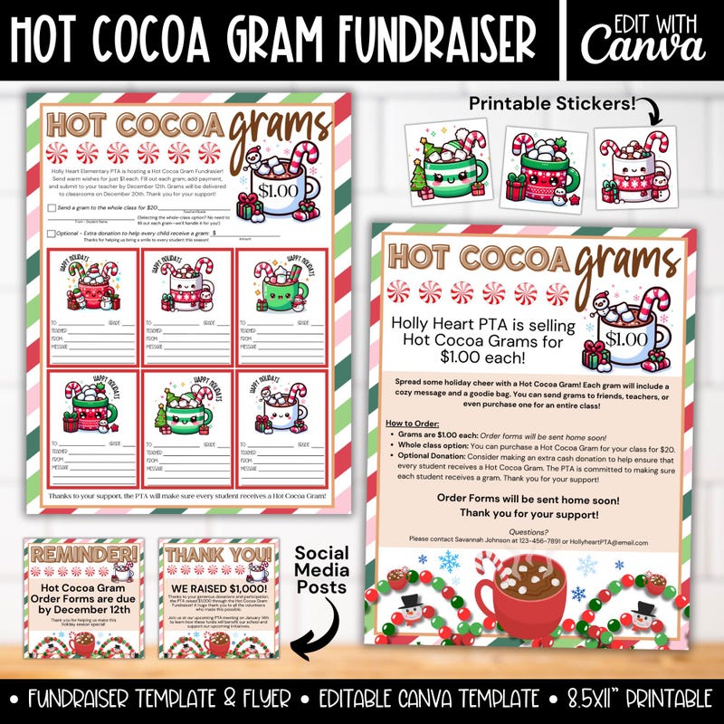Hot Cocoa Bar Flyer Editable - Etsy