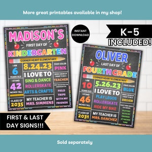 First Day of School Editable Printable Sign | Canva Template First Day ...