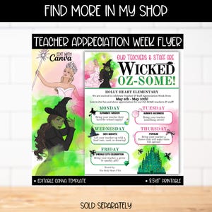 Wicked Water Bar Sign, Teacher Employee Appreciation Week Oz Soda Drink ...