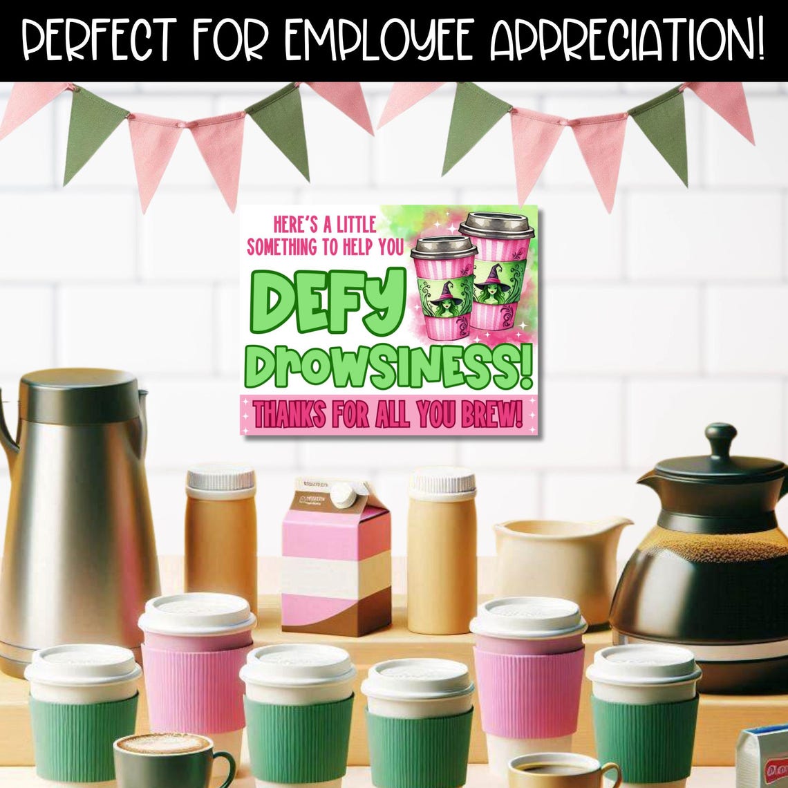 Wicked Coffee Bar Teacher Employee Staff Appreciation Week Theme Poster ...