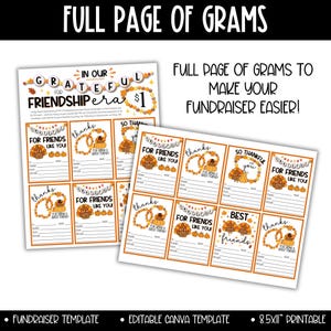 Gratitude Gram Bracelet Fundraiser Flyer Template, Grateful Era Grams ...