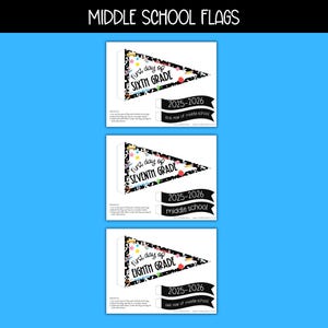 First Day of School Composition Flag Bundle, 1st Day of School Pennant ...