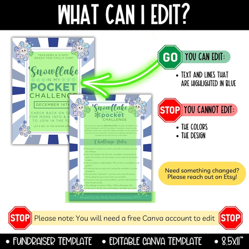 Winter Teacher Appreciation Inclusive Holiday Flyer Template, Snowflake ...