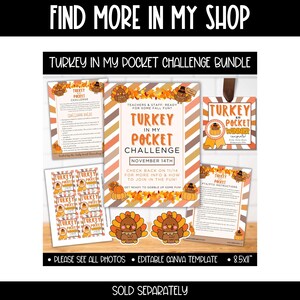 PTA PTO Gobble Gram Thanksgiving Fundraiser Flyer Template, School ...