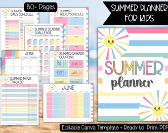 Printable Summer Binder- Editable - Etsy