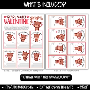 Valentines Day Fundraiser Flyer Forms Tag Template PTA PTO Fundraising ...