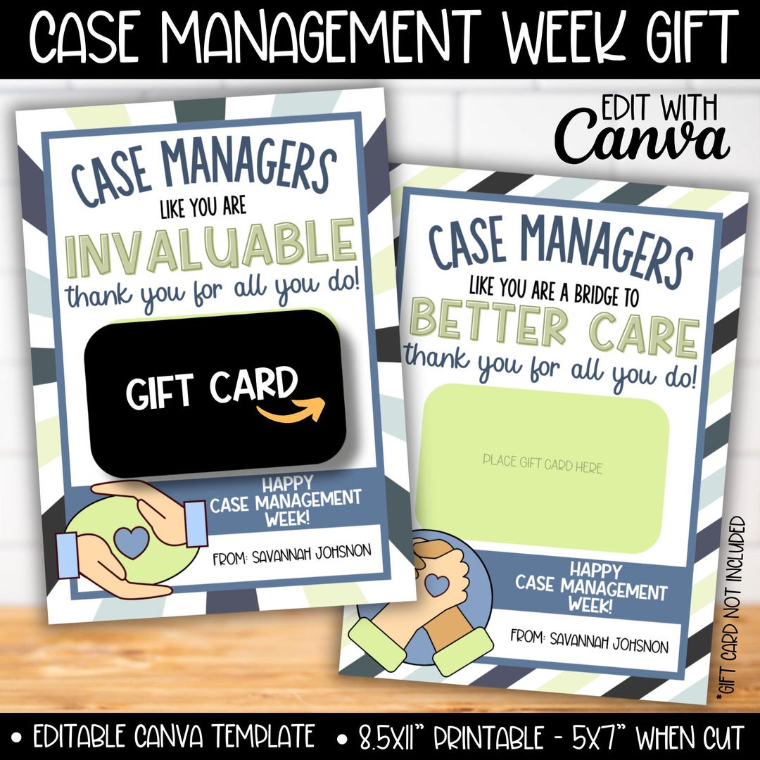 Case Manager Week Gift Card Holder, Case Resource Management ...