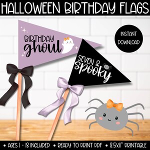 Halloween Birthday Boo Basket Flag Printable, Boo Basket Flags ...