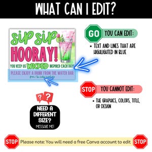 Wicked Water Bar Sign, Teacher Employee Appreciation Week Oz Soda Drink ...