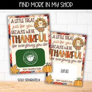 Thanksgiving Thankful for Teacher Personalized Gift Card Holder, Fall ...
