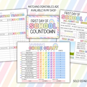 Editable Colorful Kid Chore Chart, Cleaning Schedule Planner, Family ...