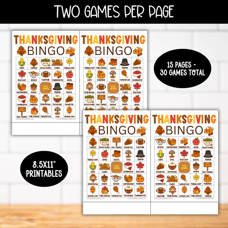 Thanksgiving Turkey BINGO Game for Kids, Thankful Classroom Bingo Group ...