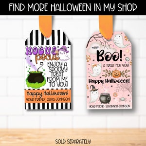 Halloween Boo Basket Printable Treat Tag Template, Boo Favor Tags ...