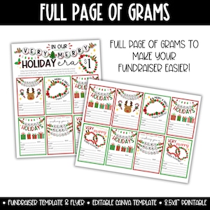 Christmas Holiday Bracelet Grams Fundraiser Flyer Template, Winter ...