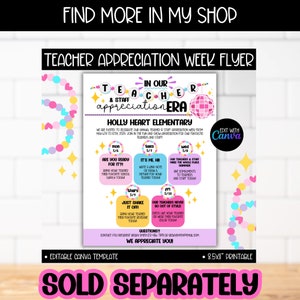 Teacher Staff Appreciation Week Banner, Taylor Inspired Theme Printable ...