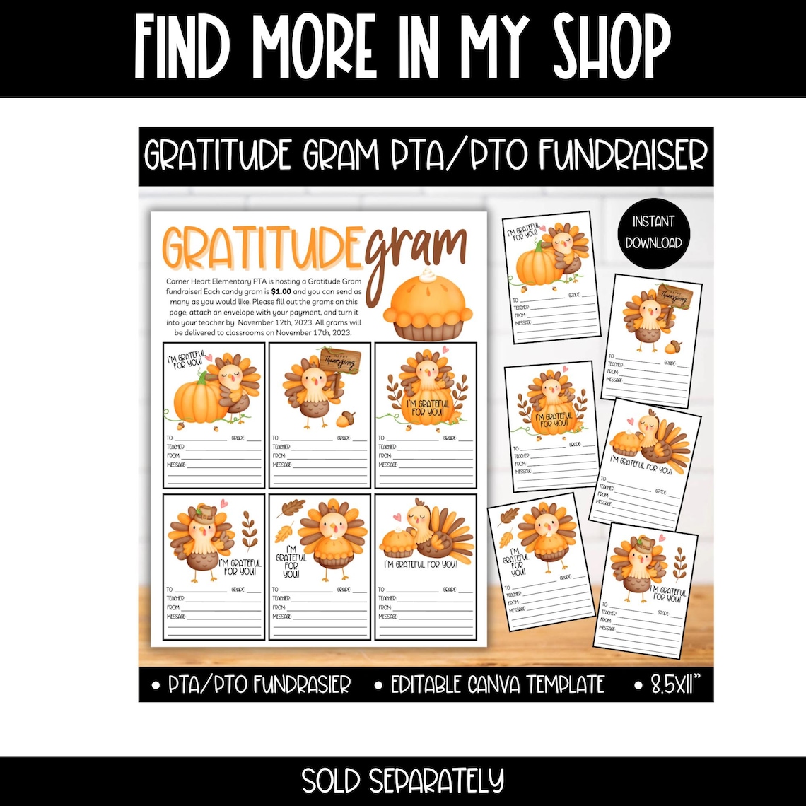 Gratitude Gram Bracelet Fundraiser Flyers Template, Grateful Era Grams ...