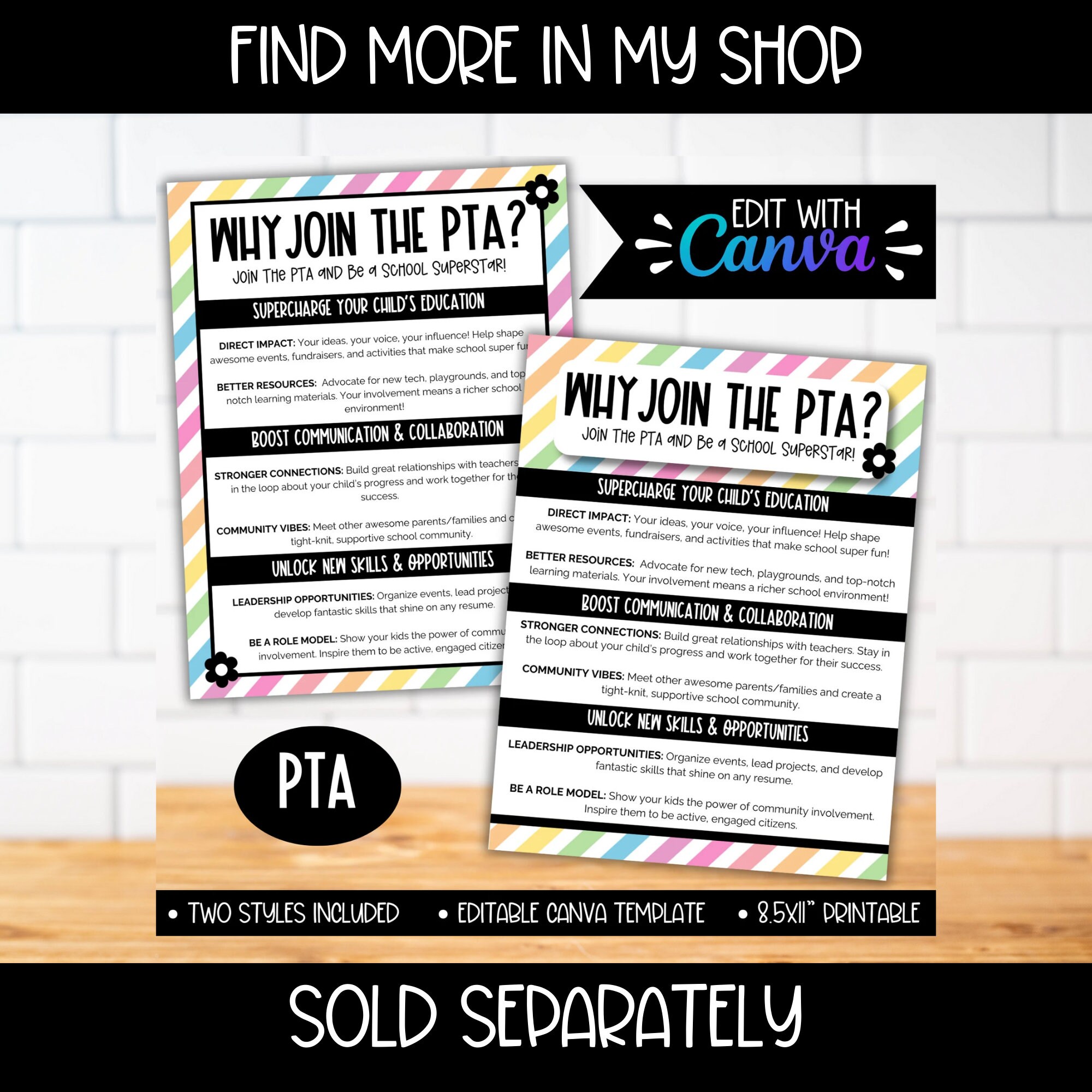 Did You Know the PTA Does That Flyer Editable Canva Template, PTA ...
