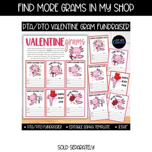 Rainbow Valentine's Day Candy Gram Fundraiser Flyer Forms Tag Template ...