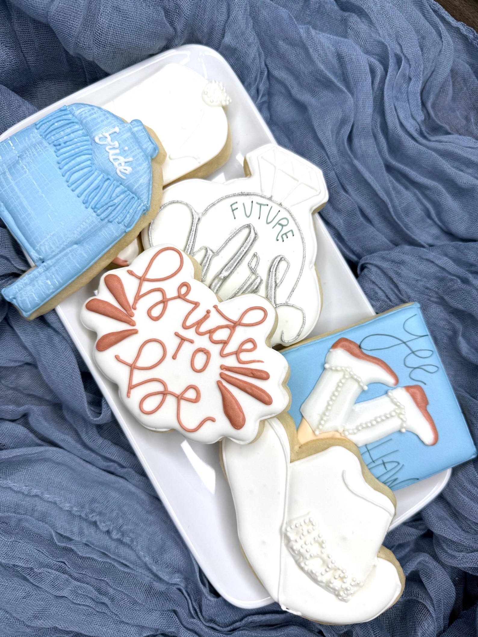 Denim and Diamonds Cookies, Bridal Shower Cookies, Bachelorette Cookies ...