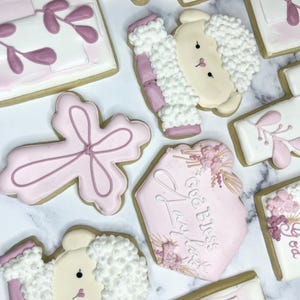 Baptism Cookies, Baby Girl Baptism Cookies, Baptism Christian Cookies ...