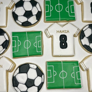 Soccer Cookies, Soccer Party, Soccer Jersey Cookies, Soccer Ball ...