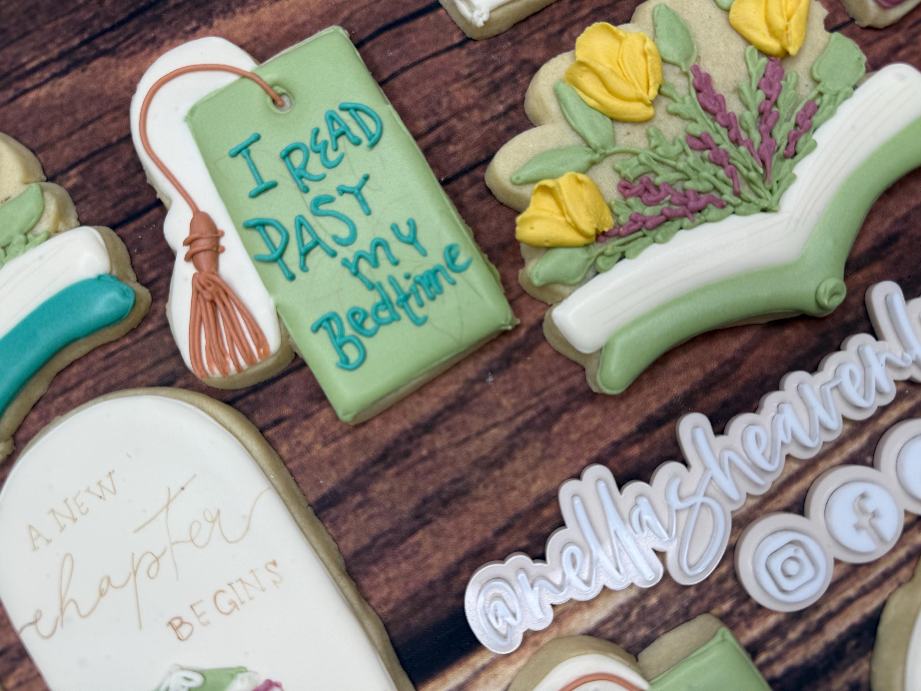 Book Theme Baby Shower Cookies, A New Chapter Cookies, Baby Shower ...