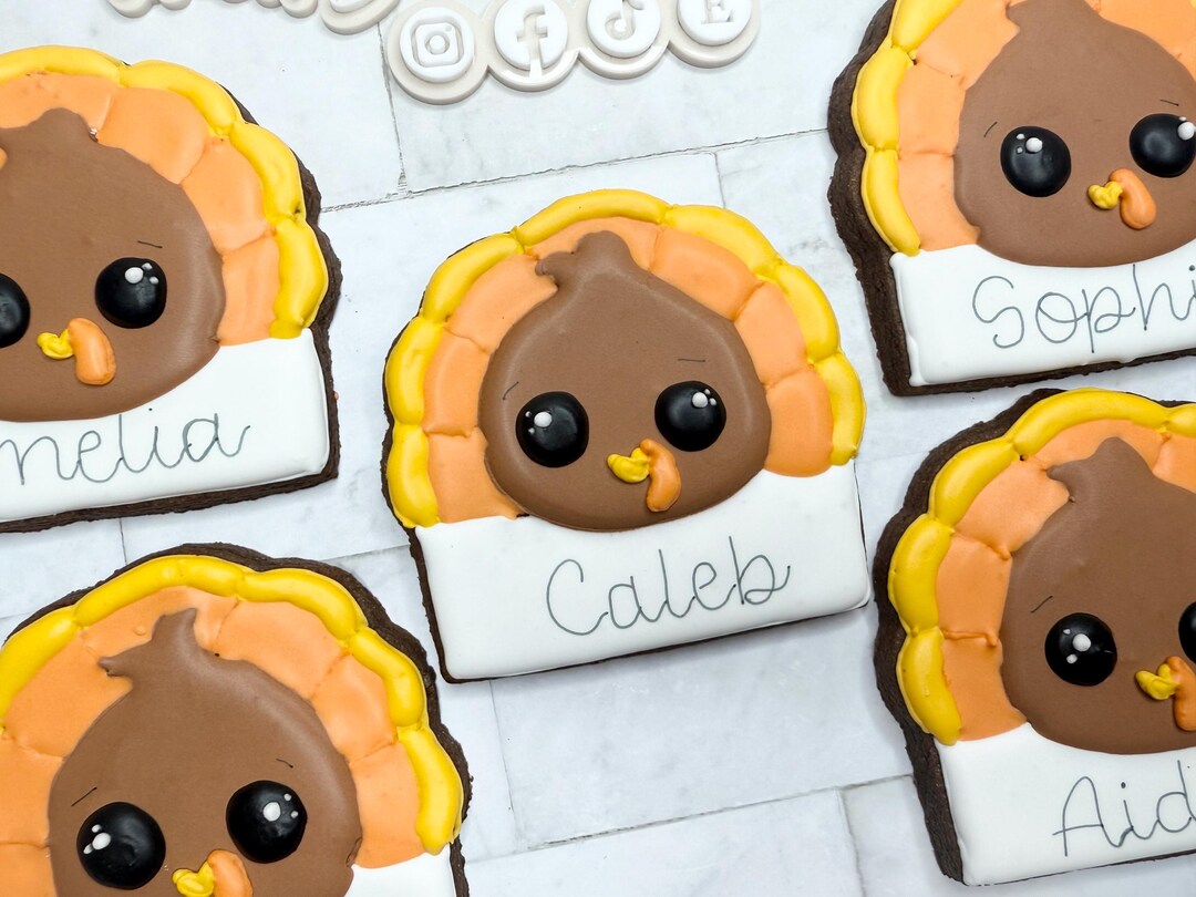 Thanksgiving Cookies, Turkey Cookies, Give Thanks Cookies, Fall Cookies ...