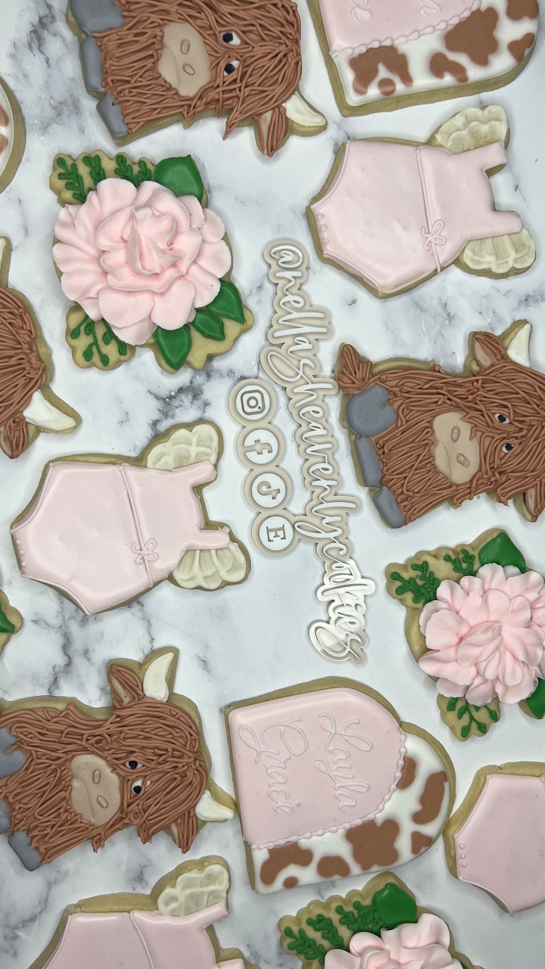 Highland Cow Cookies, Highland Baby Shower Cookies, Baby Shower Cookies ...
