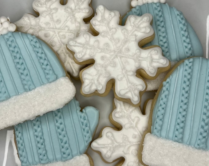 Winter Cookies, Christmas Cookies, Holiday Cookies, Winter Themed ...