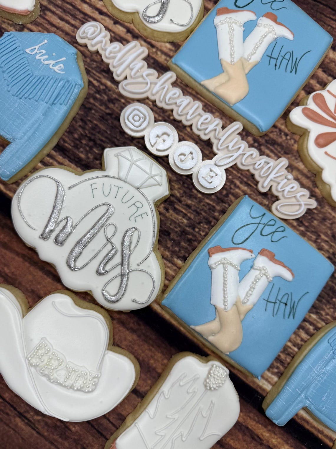 Denim and Diamonds Cookies, Bridal Shower Cookies, Bachelorette Cookies ...