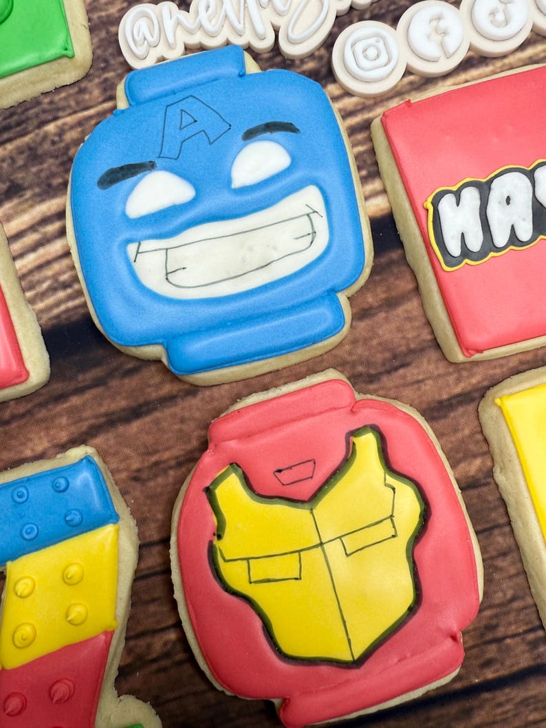 Lego Themed Cookies, Spider-man Cookies, Hulk Cookies, Iron Man Cookies ...