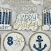 Nautical Birthday Cookies, Nautical Cookies, Birthday Cookies, Navy ...