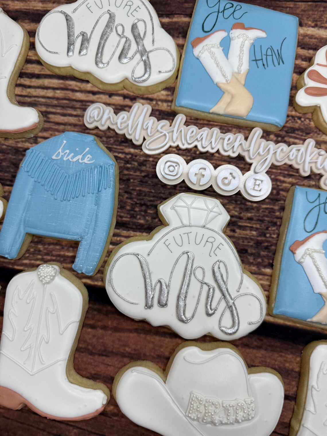 Denim and Diamonds Cookies, Bridal Shower Cookies, Bachelorette Cookies ...