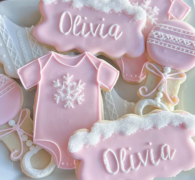 Winter Baby Shower Cookies Winter Cookies Winter Wonderland - Etsy