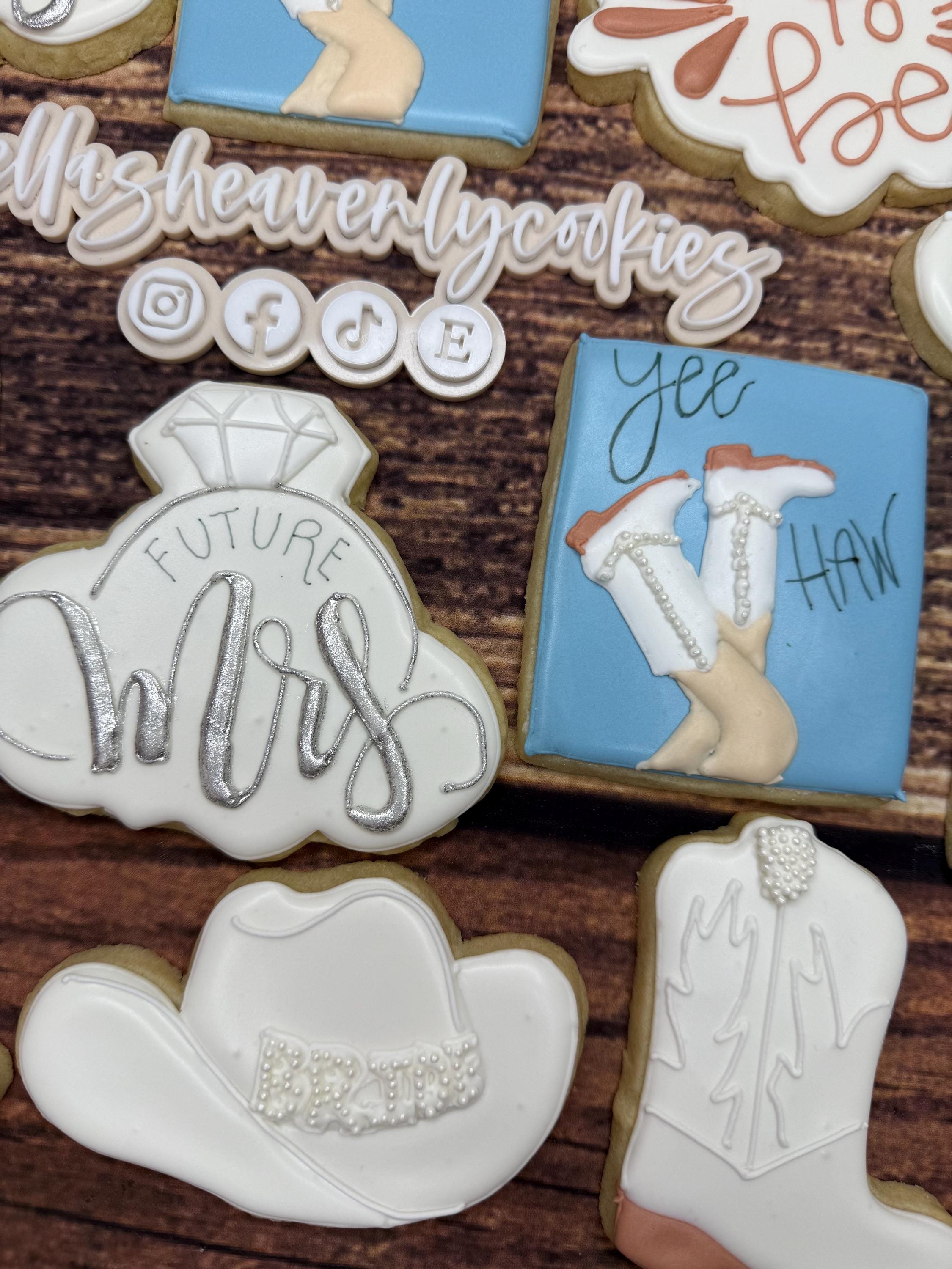Denim and Diamonds Cookies, Bridal Shower Cookies, Bachelorette Cookies ...