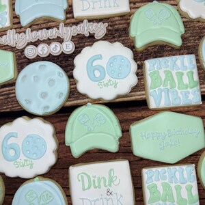 Pickleball Cookies, Pickleball Birthday Cookies, Dink and Drink Cookies ...