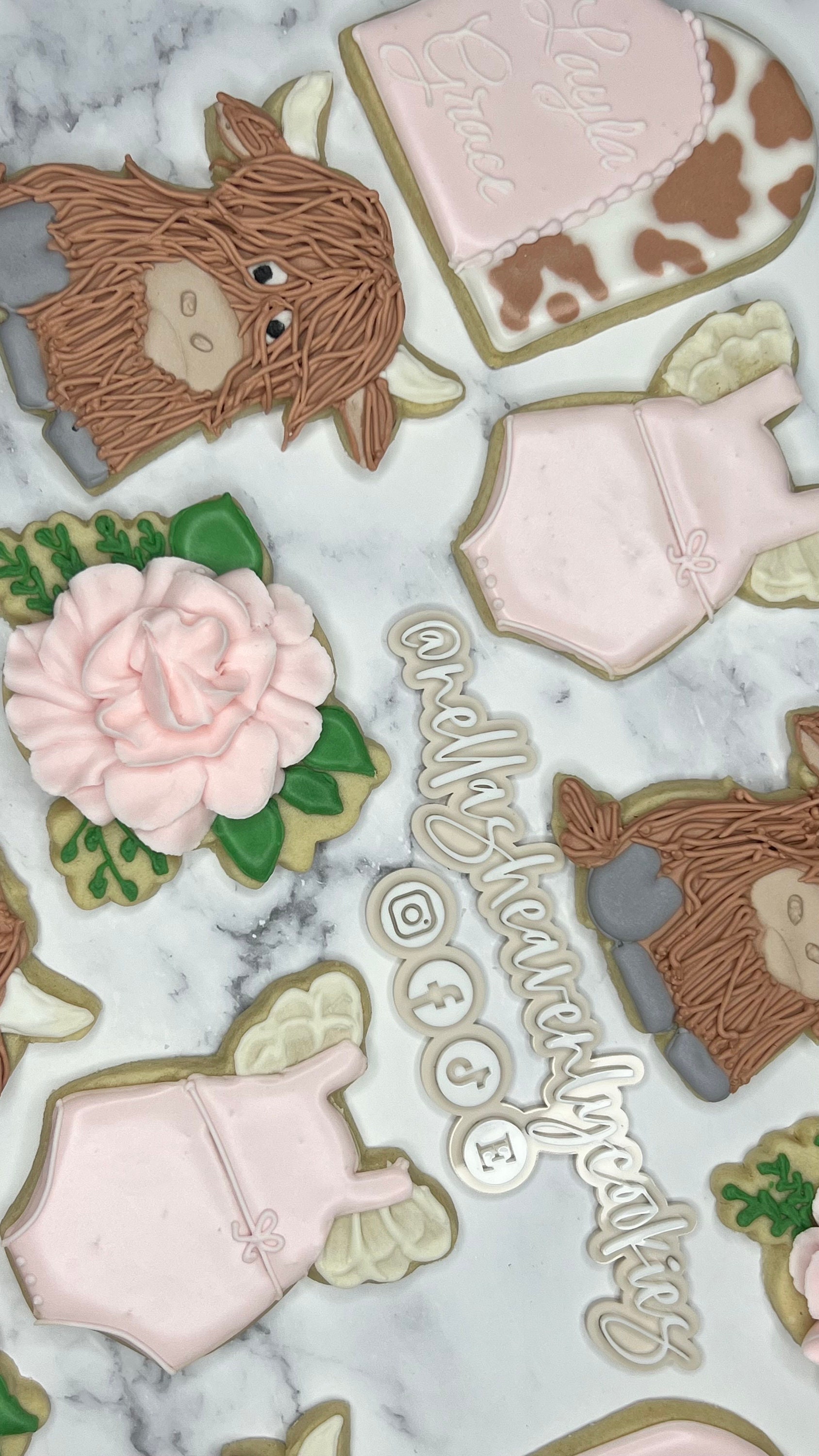 Highland Cow Cookies, Highland Baby Shower Cookies, Baby Shower Cookies ...