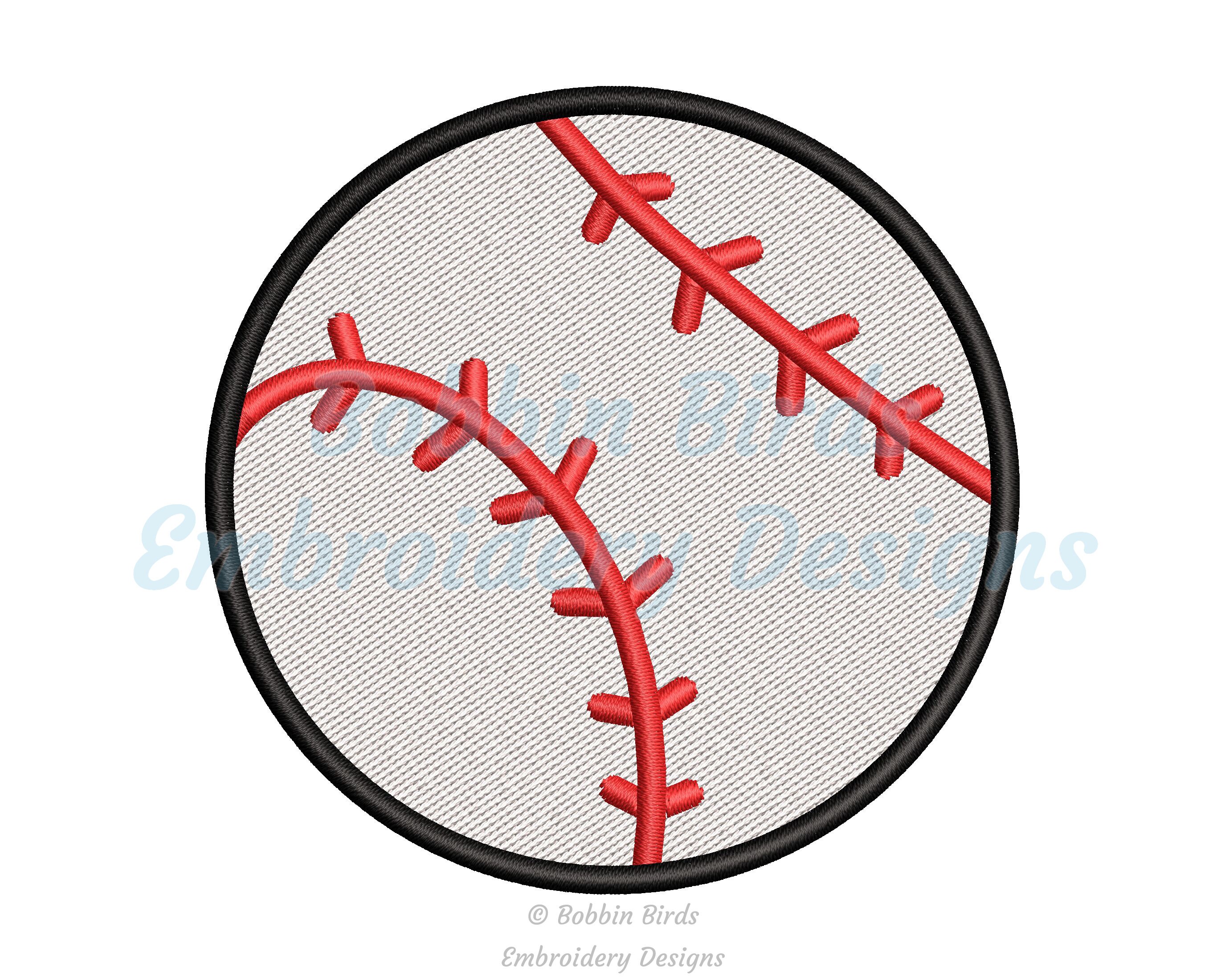 Baseball Machine Embroidery Design File 8 Sizes Instant - Etsy