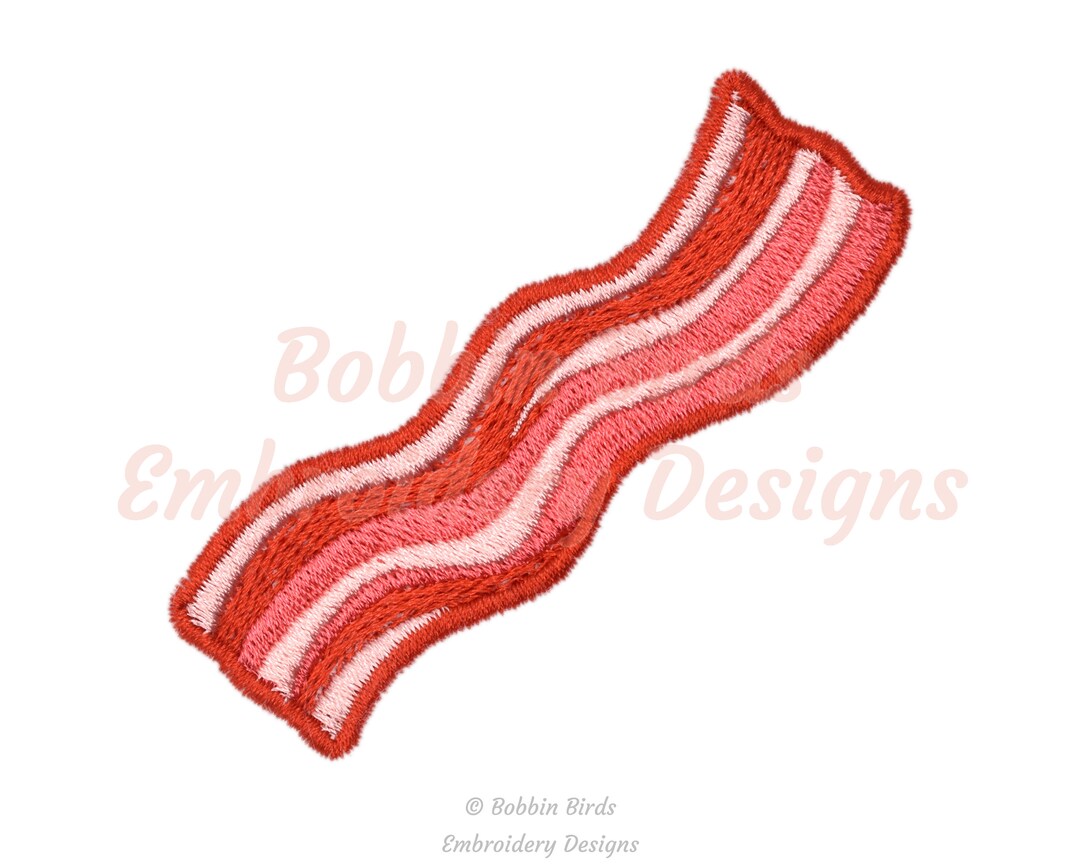 Bacon Slice Machine Embroidery Design File - 5 Sizes - Instant Digital ...