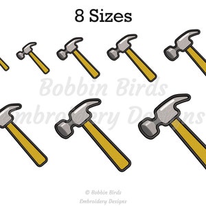 Hammer Machine Embroidery Design File - 8 Sizes - Instant Digital ...
