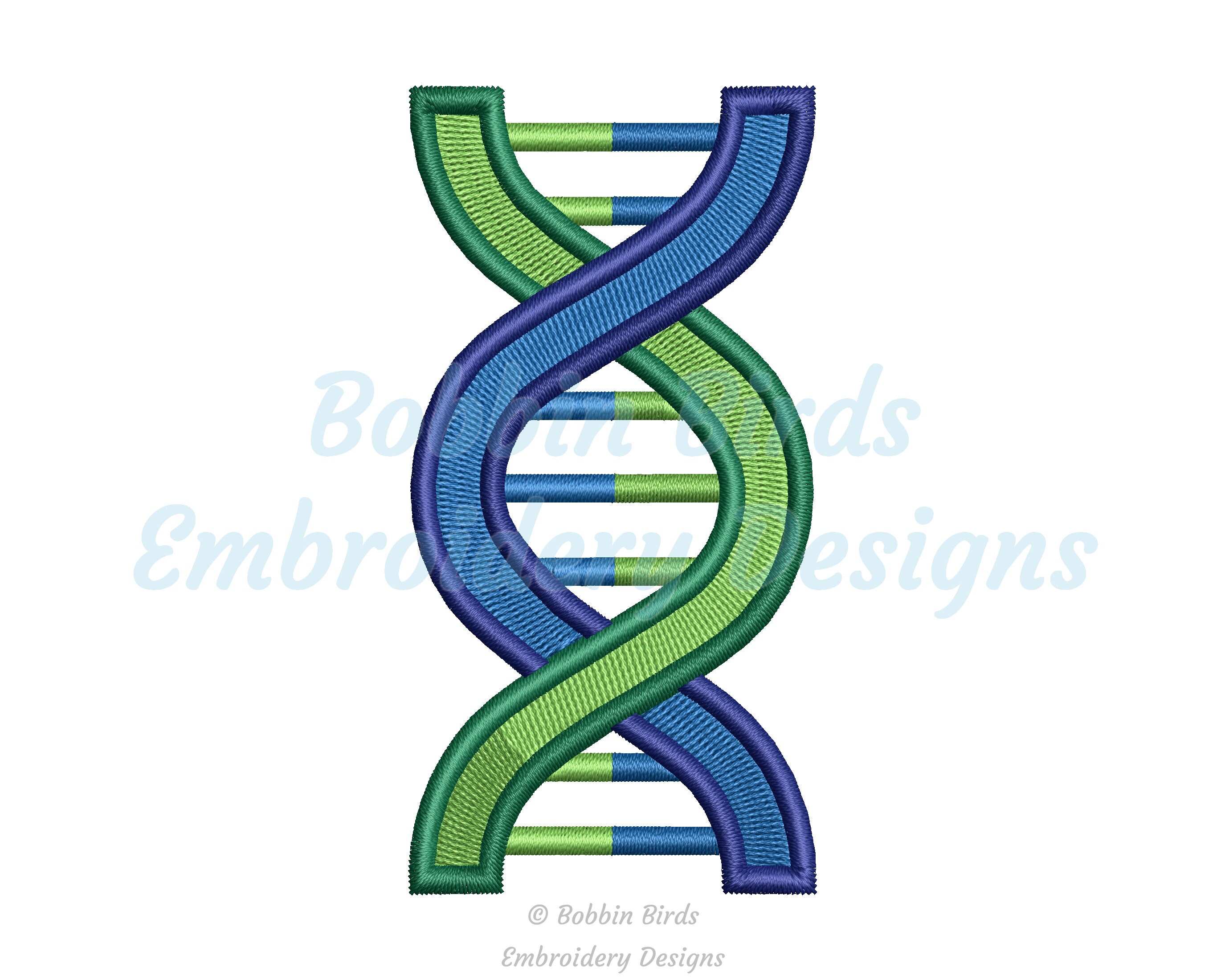 DNA Strand Machine Embroidery Design File - 8 Sizes - Instant Digital ...
