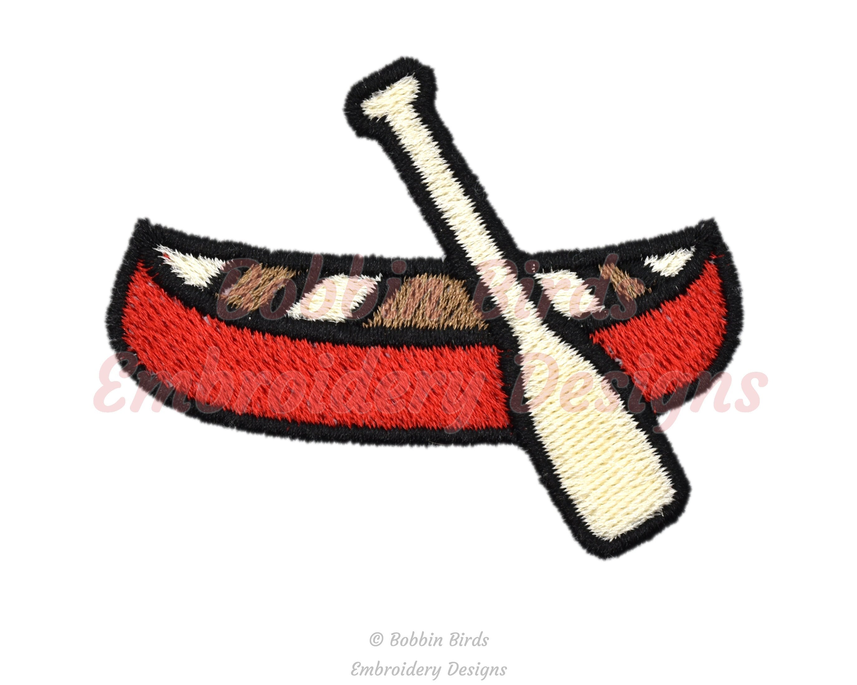 Canoe With Paddle Machine Embroidery Design File 8 Sizes Instant ...