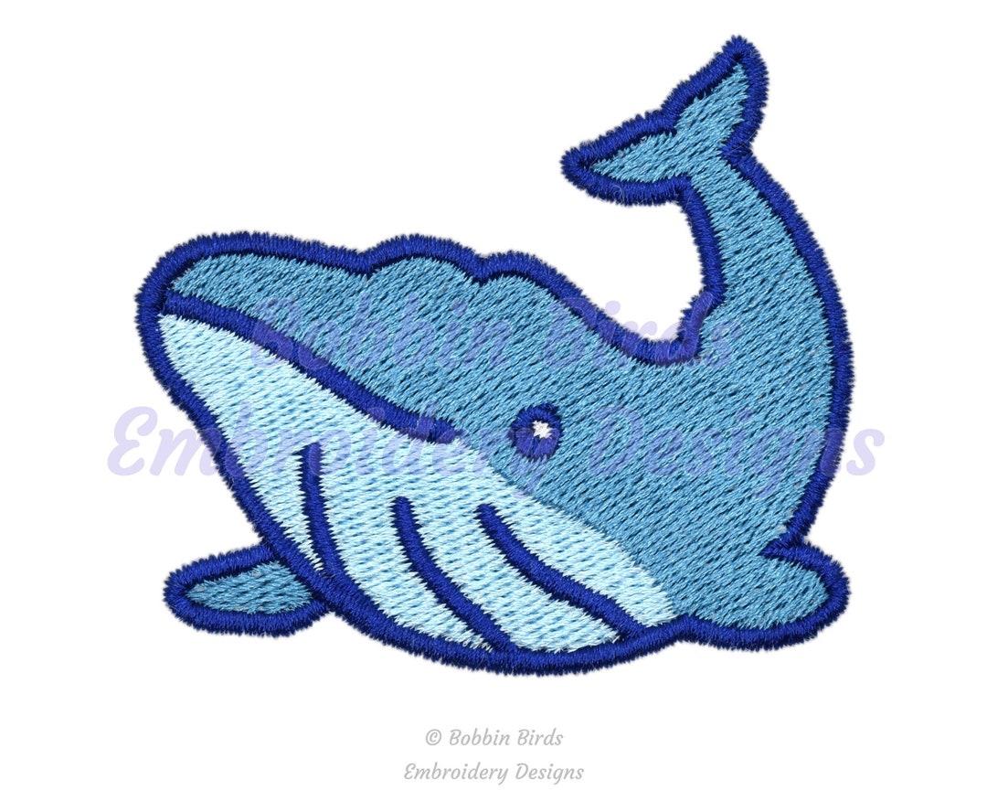 Whale Machine Embroidery Design File - 8 Sizes - Instant Digital ...